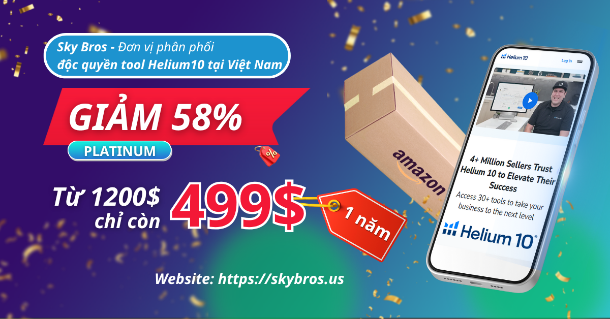 Mã Giảm Giá Helium10 - Công Cụ hỗ trợ bán hàng Amazon